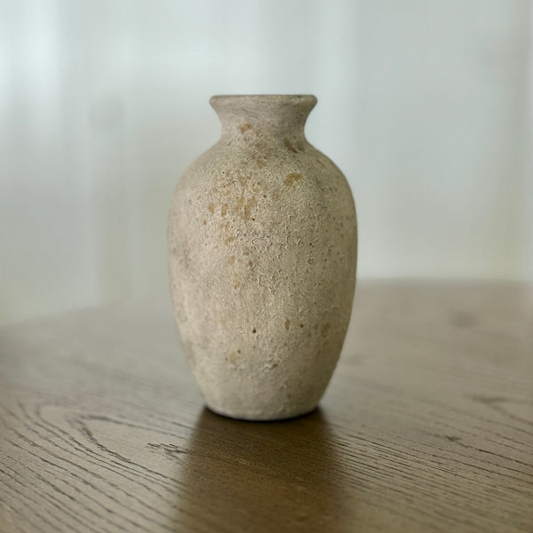 CA-5390 - Med. Rustic White Vase – Collins Fresh + Original