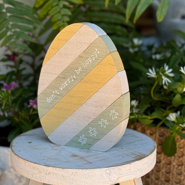 SW-3114 - Lrg. Be Hoppy Plank Egg – Collins Fresh + Original