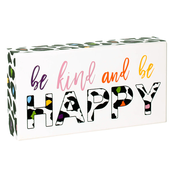 PS-7740 - Be Happy Box Sign – Collins Fresh + Original