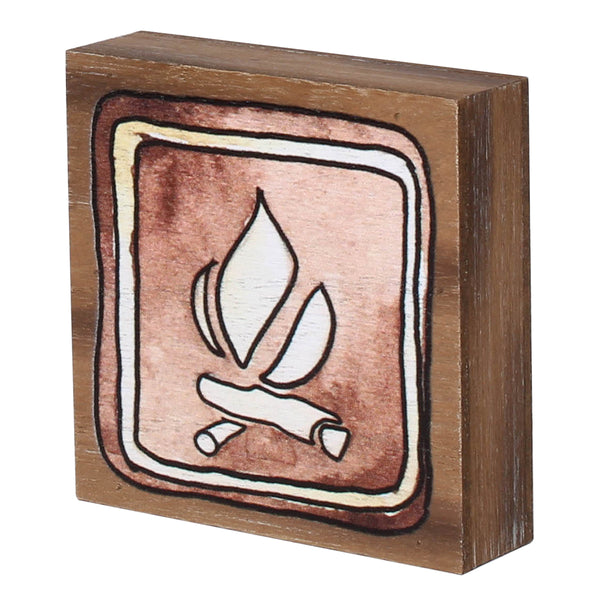 PS-7796 - Campfire Block Sign – Collins Fresh + Original