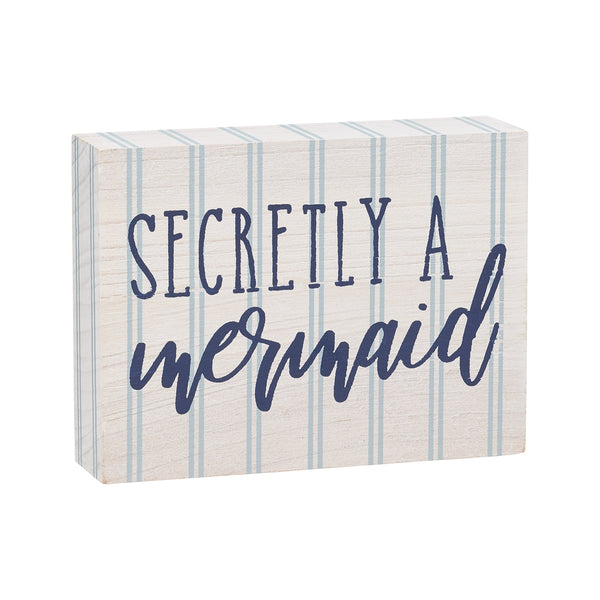 PS-7359 - *Secretly Mermaid Block Sign – Collins Fresh + Original